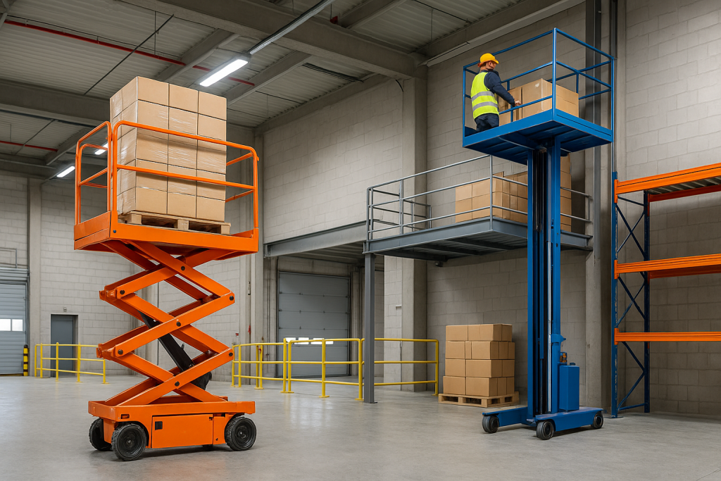 Elevador montacargas de tijera o de columna: ¿Cuál elegir?